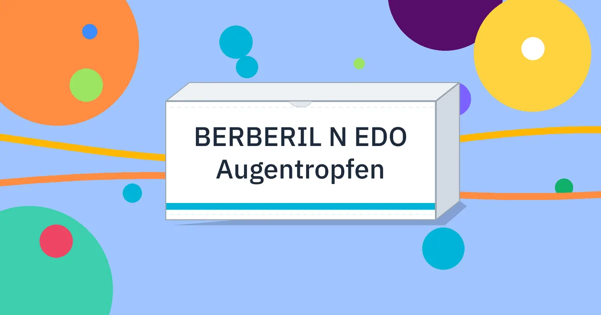Symbolbild: Packung mit der Aufschrift BERBERIL N EDO Augentropfen (PZN 00255510) – Verfügbarkeit und Bezug in Apotheken in Frankfurt am Main