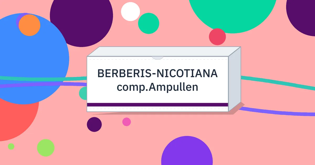 Symbolbild: Packung mit der Aufschrift BERBERIS-NICOTIANA comp.Ampullen (PZN 01750909) – Verfügbarkeit und Bezug in Apotheken in Frankfurt am Main