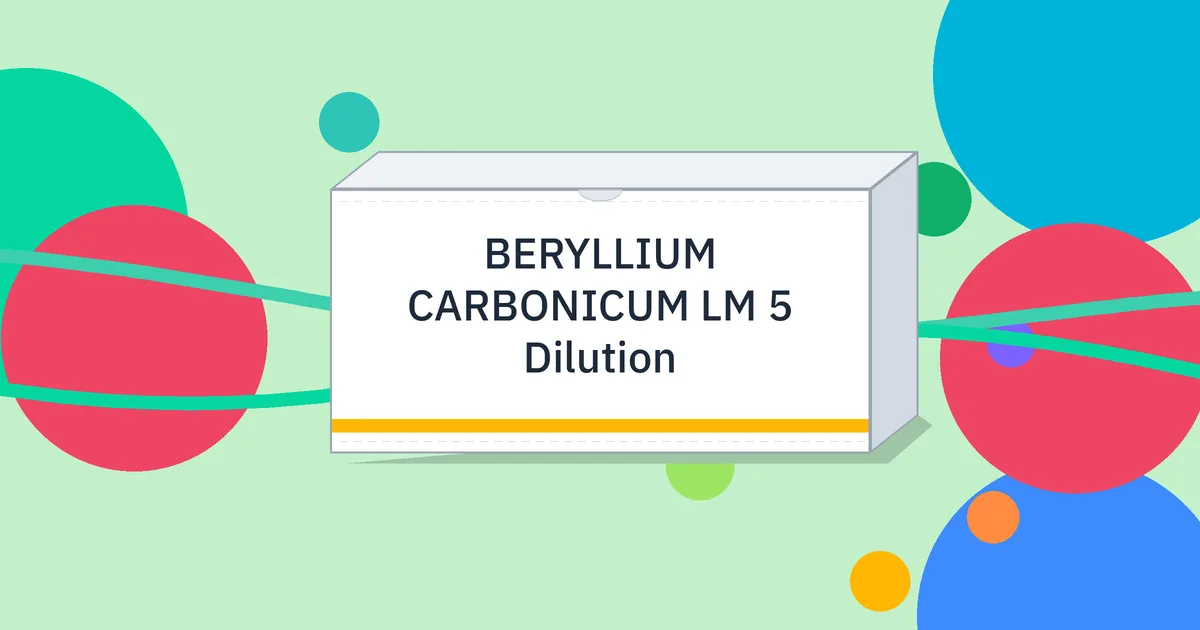 Symbolbild: Packung mit der Aufschrift BERYLLIUM CARBONICUM LM 5 Dilution (PZN 13383971) – Verfügbarkeit und Bezug in Apotheken in Frankfurt am Main