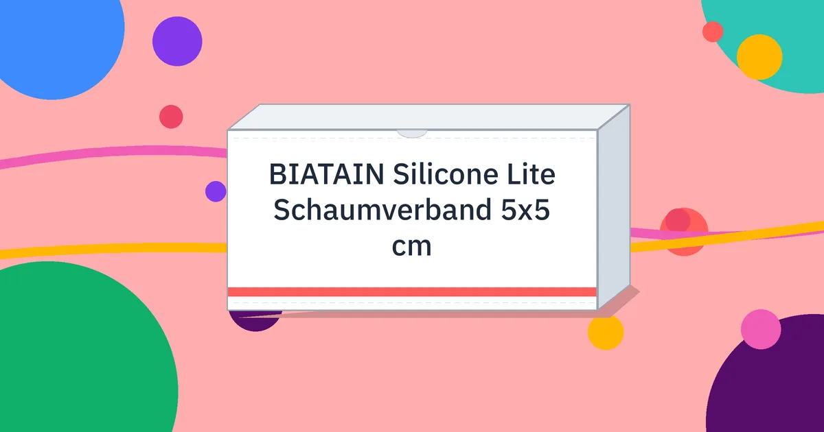 Symbolbild: Packung mit der Aufschrift BIATAIN Silicone Lite Schaumverband 5x5 cm (PZN 19904224) – Verfügbarkeit und Bezug in Apotheken in Frankfurt am Main