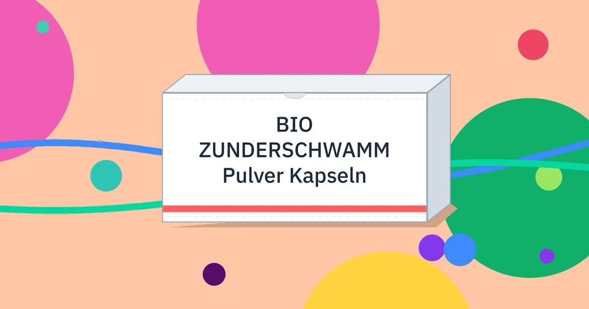 Symbolbild: Packung mit der Aufschrift BIO ZUNDERSCHWAMM Pulver Kapseln (PZN 19891734) – Verfügbarkeit und Bezug in Apotheken in Frankfurt am Main
