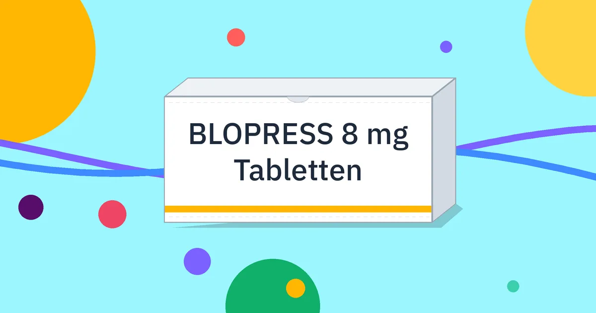 Symbolbild: Packung mit der Aufschrift BLOPRESS 8 mg Tabletten (PZN 10993060) – Verfügbarkeit und Bezug in Apotheken in Frankfurt am Main