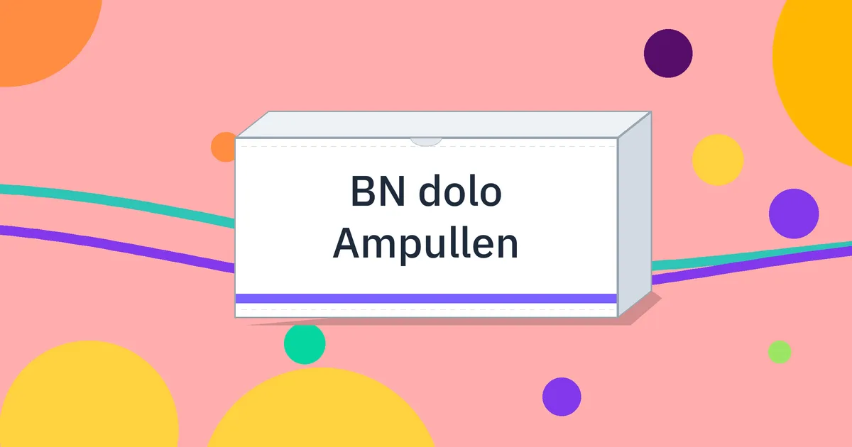 Symbolbild: Packung mit der Aufschrift BN dolo Ampullen (PZN 00554661) – Verfügbarkeit und Bezug in Apotheken in Frankfurt am Main