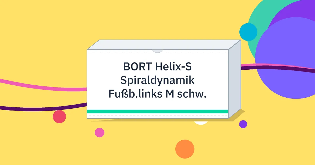 Symbolbild: Packung mit der Aufschrift BORT Helix-S Spiraldynamik Fußb.links M schw. (PZN 10207251) – Verfügbarkeit und Bezug in Apotheken in Frankfurt am Main