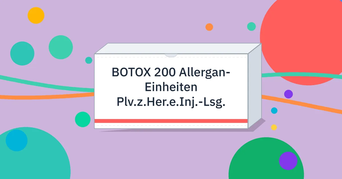 Symbolbild: Packung mit der Aufschrift BOTOX 200 Allergan-Einheiten Plv.z.Her.e.Inj.-Lsg. (PZN 16228082) – Verfügbarkeit und Bezug in Apotheken in Frankfurt am Main