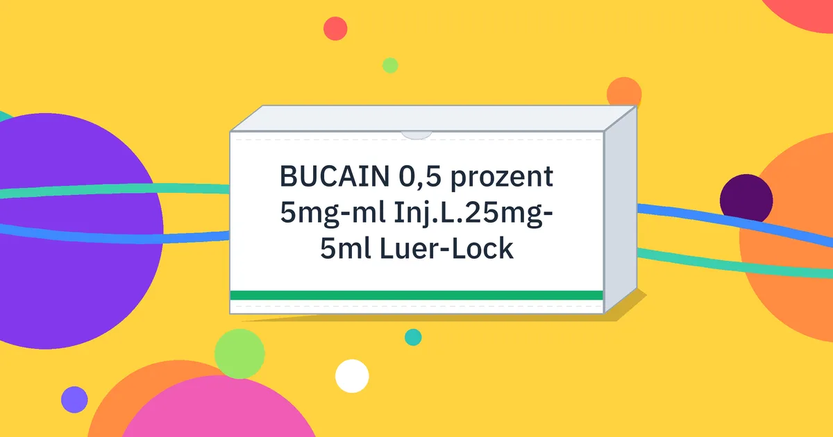 Symbolbild: Packung mit der Aufschrift BUCAIN 0,5 prozent 5mg-ml Inj.L.25mg-5ml Luer-Lock (PZN 11353629) – Verfügbarkeit und Bezug in Apotheken in Frankfurt am Main