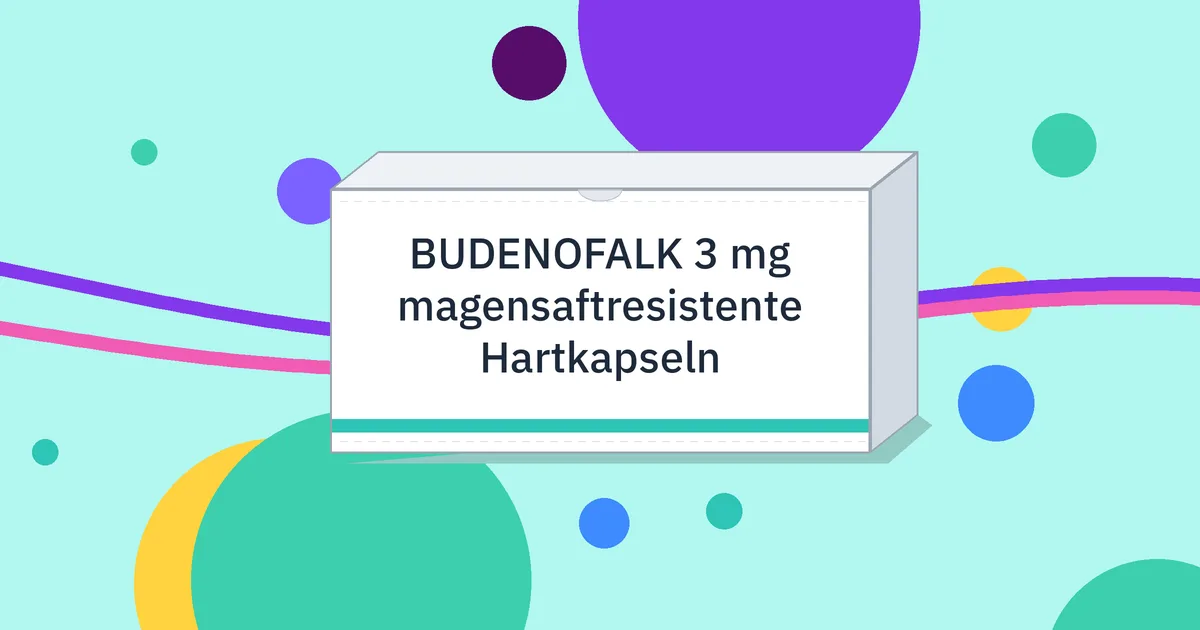 Symbolbild: Packung mit der Aufschrift BUDENOFALK 3 mg magensaftresistente Hartkapseln (PZN 03799742) – Verfügbarkeit und Bezug in Apotheken in Frankfurt am Main
