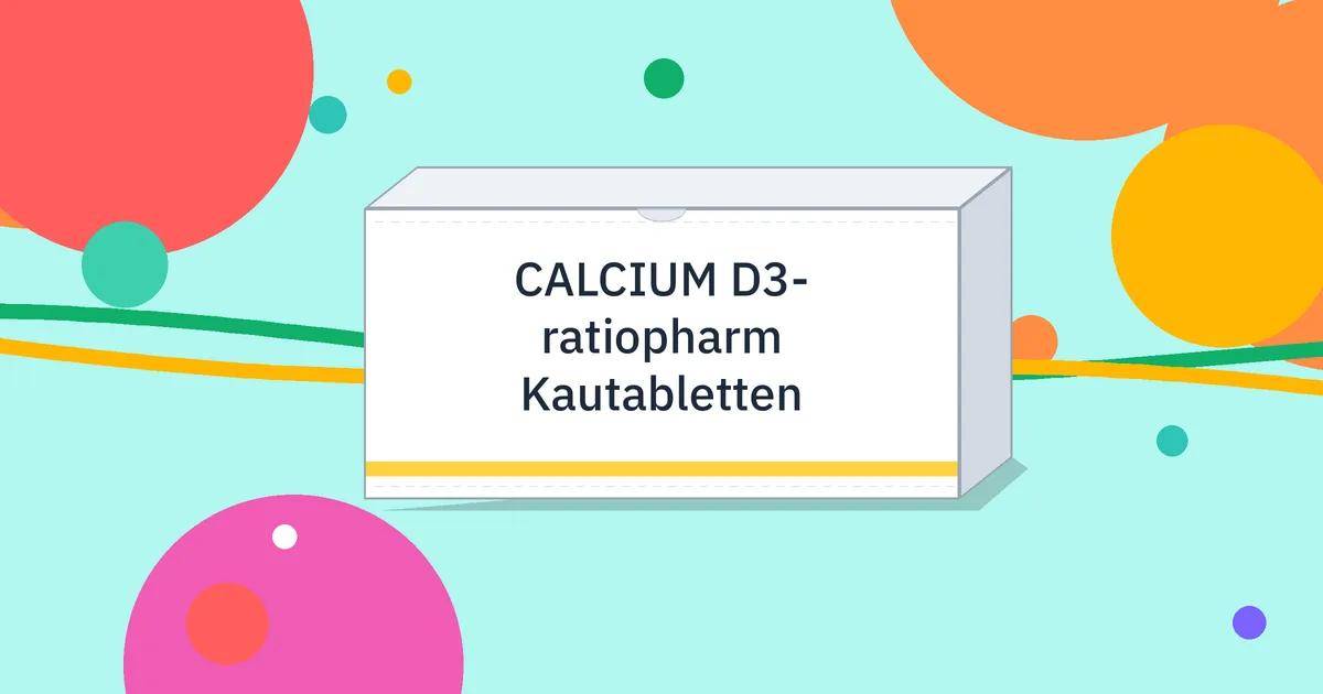 Symbolbild: Packung mit der Aufschrift CALCIUM D3-ratiopharm Kautabletten (PZN 10409977) – Verfügbarkeit und Bezug in Apotheken in Frankfurt am Main