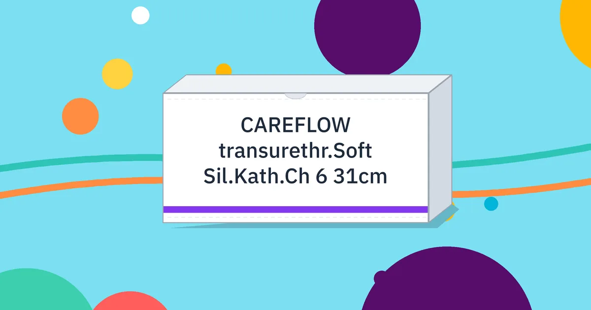 Symbolbild: Packung mit der Aufschrift CAREFLOW transurethr.Soft Sil.Kath.Ch 6 31cm (PZN 17883185) – Verfügbarkeit und Bezug in Apotheken in Frankfurt am Main