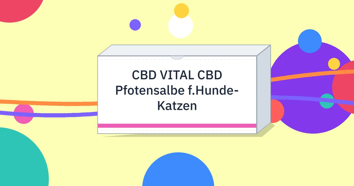 Symbolbild: Packung mit der Aufschrift CBD VITAL CBD Pfotensalbe f.Hunde-Katzen (PZN 18486026) – Verfügbarkeit und Bezug in Apotheken in Frankfurt am Main