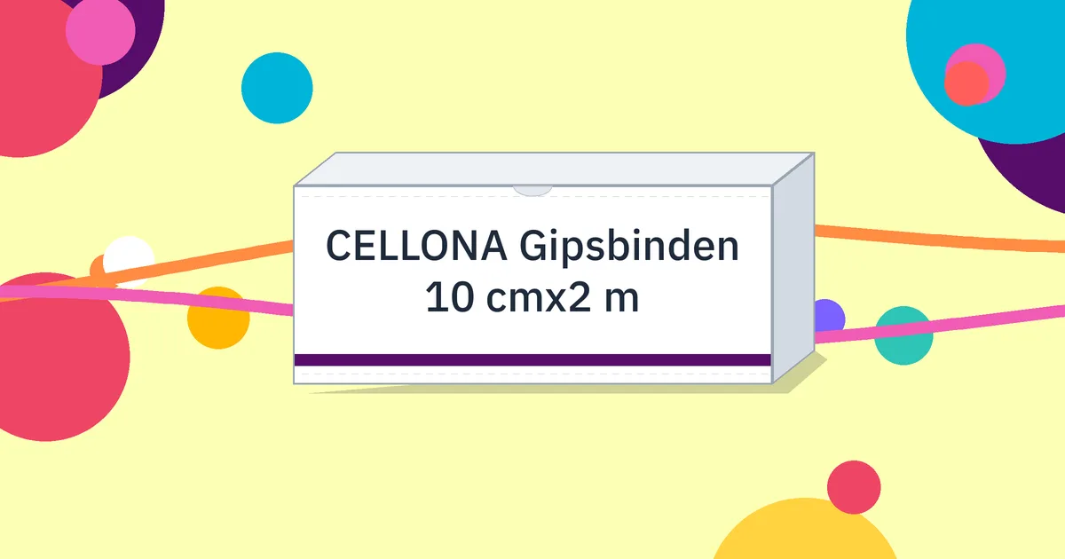 Symbolbild: Packung mit der Aufschrift CELLONA Gipsbinden 10 cmx2 m (PZN 00191589) – Verfügbarkeit und Bezug in Apotheken in Frankfurt am Main