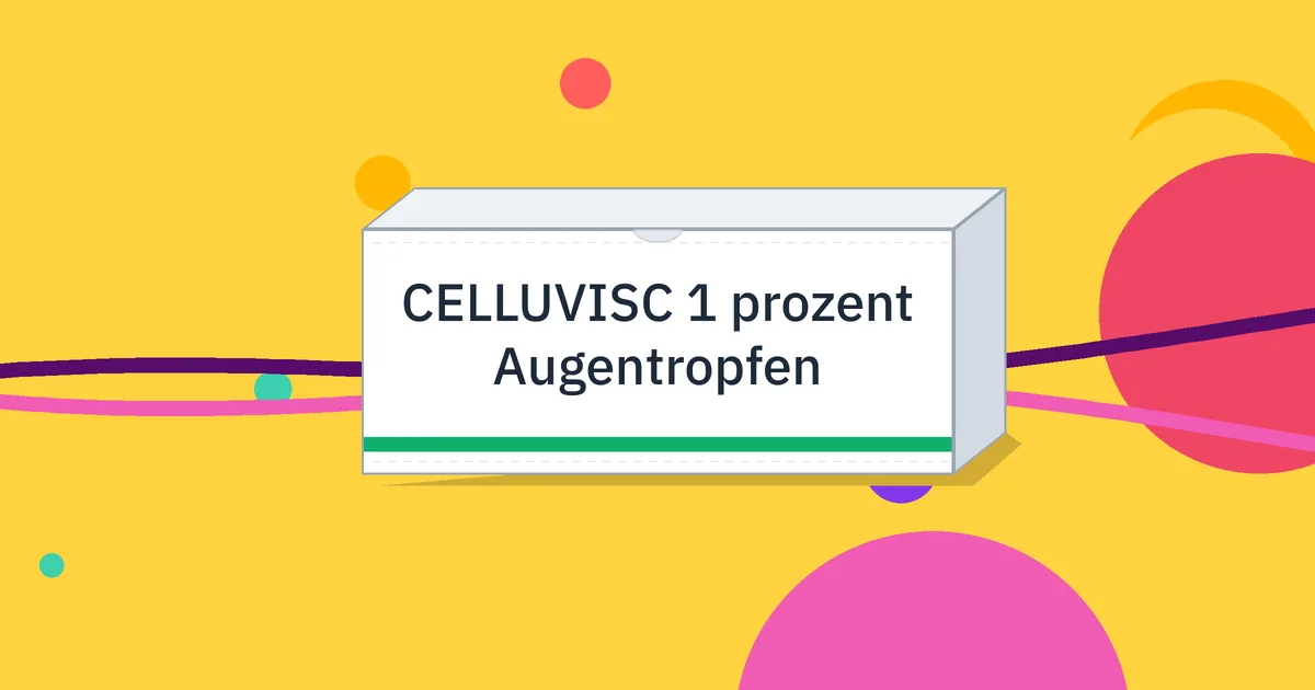 Symbolbild: Packung mit der Aufschrift CELLUVISC 1 prozent Augentropfen (PZN 04145356) – Verfügbarkeit und Bezug in Apotheken in Frankfurt am Main