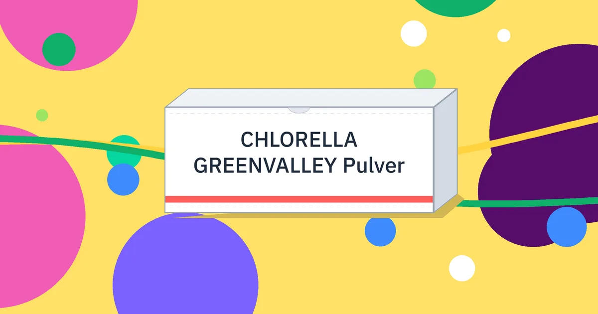 Symbolbild: Packung mit der Aufschrift CHLORELLA GREENVALLEY Pulver (PZN 00169443) – Verfügbarkeit und Bezug in Apotheken in Frankfurt am Main