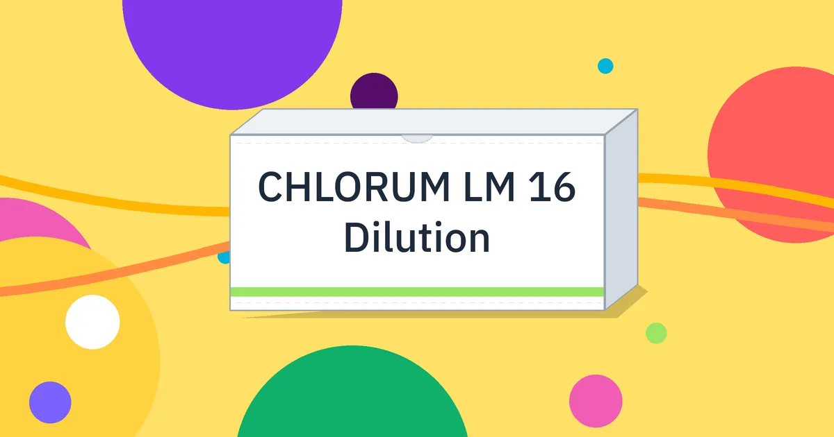 Symbolbild: Packung mit der Aufschrift CHLORUM LM 16 Dilution (PZN 12816497) – Verfügbarkeit und Bezug in Apotheken in Frankfurt am Main