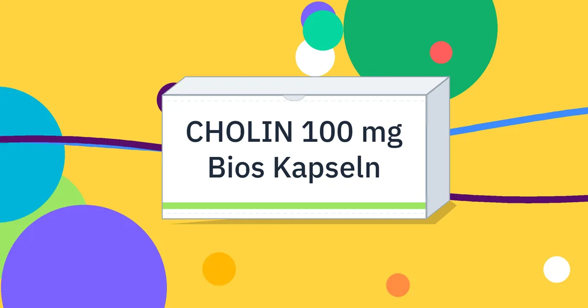 Symbolbild: Packung mit der Aufschrift CHOLIN 100 mg Bios Kapseln (PZN 00967239) – Verfügbarkeit und Bezug in Apotheken in Frankfurt am Main