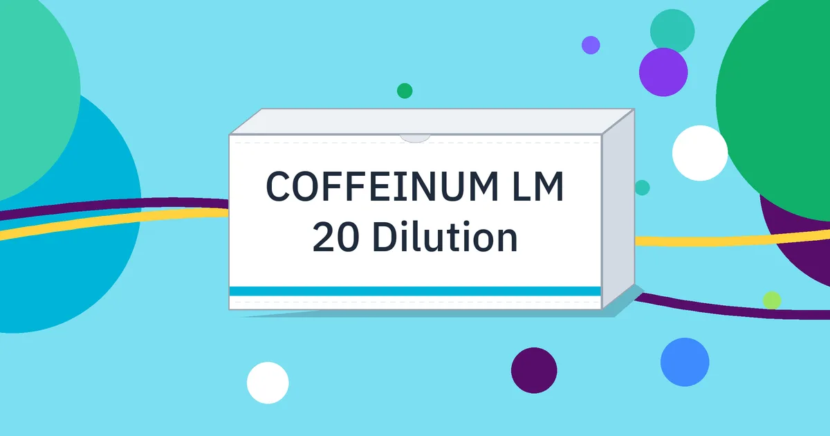 Symbolbild: Packung mit der Aufschrift COFFEINUM LM 20 Dilution (PZN 12831858) – Verfügbarkeit und Bezug in Apotheken in Frankfurt am Main