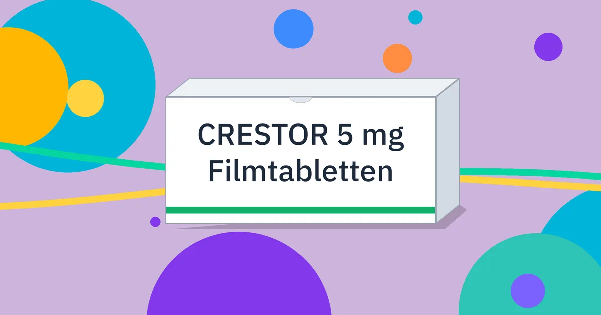 Symbolbild: Packung mit der Aufschrift CRESTOR 5 mg Filmtabletten (PZN 00321721) – Verfügbarkeit und Bezug in Apotheken in Frankfurt am Main