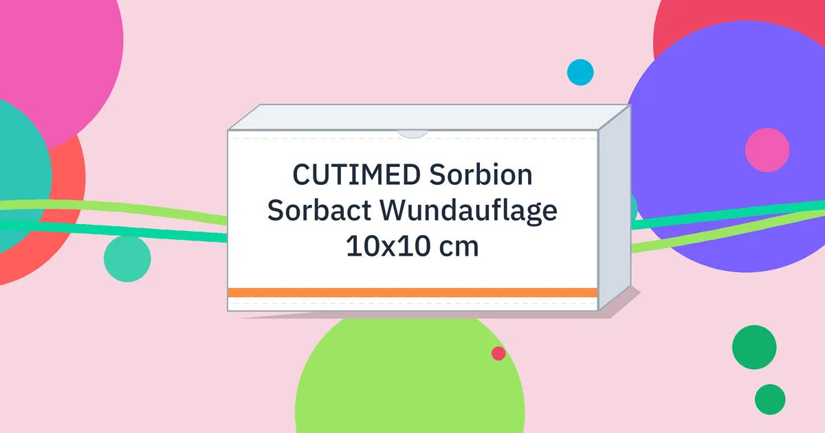 Symbolbild: Packung mit der Aufschrift CUTIMED Sorbion Sorbact Wundauflage 10x10 cm (PZN 17433890) – Verfügbarkeit und Bezug in Apotheken in Frankfurt am Main