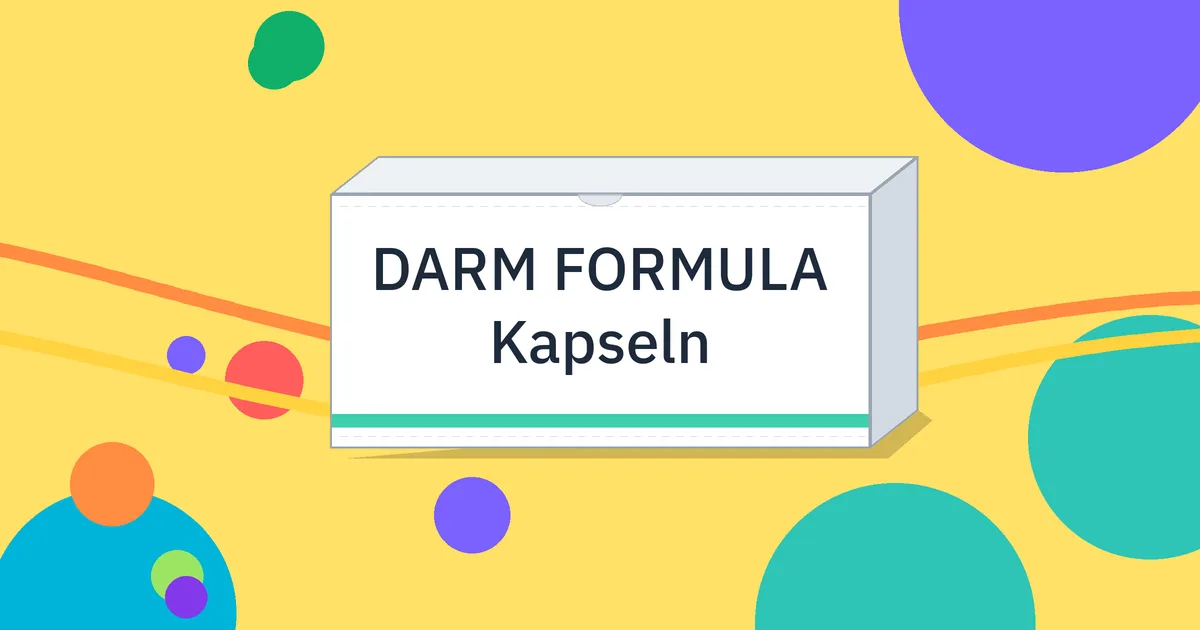 Symbolbild: Packung mit der Aufschrift DARM FORMULA Kapseln (PZN 14418795) – Verfügbarkeit und Bezug in Apotheken in Frankfurt am Main
