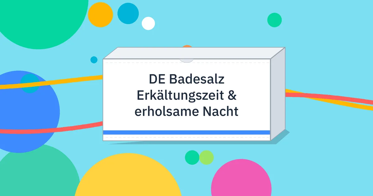 Symbolbild: Packung mit der Aufschrift DE Badesalz Erkältungszeit & erholsame Nacht (PZN 18767340) – Verfügbarkeit und Bezug in Apotheken in Frankfurt am Main