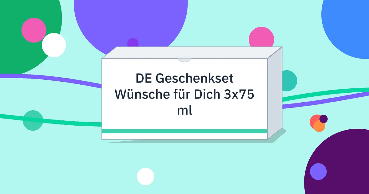 Symbolbild: Packung mit der Aufschrift DE Geschenkset Wünsche für Dich 3x75 ml (PZN 18050174) – Verfügbarkeit und Bezug in Apotheken in Frankfurt am Main