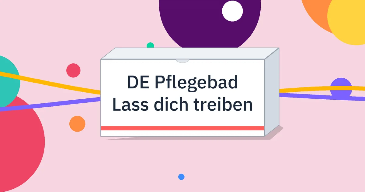 Symbolbild: Packung mit der Aufschrift DE Pflegebad Lass dich treiben (PZN 16938518) – Verfügbarkeit und Bezug in Apotheken in Frankfurt am Main