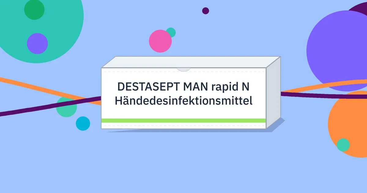 Symbolbild: Packung mit der Aufschrift DESTASEPT MAN rapid N Händedesinfektionsmittel (PZN 10088800) – Verfügbarkeit und Bezug in Apotheken in Frankfurt am Main