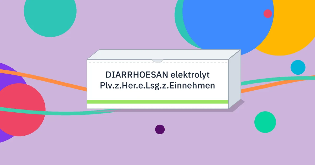 Symbolbild: Packung mit der Aufschrift DIARRHOESAN elektrolyt Plv.z.Her.e.Lsg.z.Einnehmen (PZN 16149603) – Verfügbarkeit und Bezug in Apotheken in Frankfurt am Main