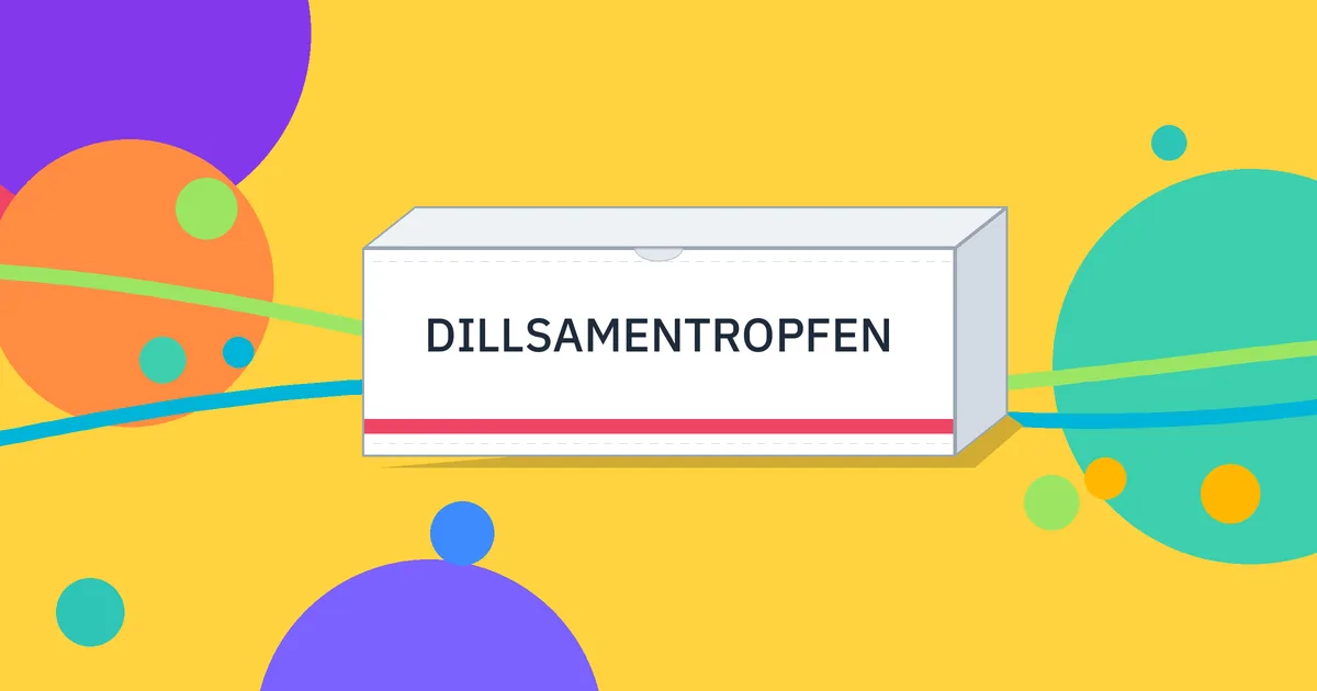 Symbolbild: Packung mit der Aufschrift DILLSAMENTROPFEN (PZN 14412700) – Verfügbarkeit und Bezug in Apotheken in Frankfurt am Main