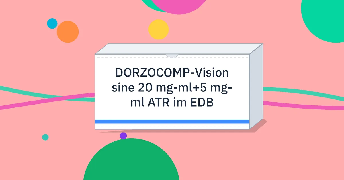 Symbolbild: Packung mit der Aufschrift DORZOCOMP-Vision sine 20 mg-ml+5 mg-ml ATR im EDB (PZN 10064969) – Verfügbarkeit und Bezug in Apotheken in Frankfurt am Main