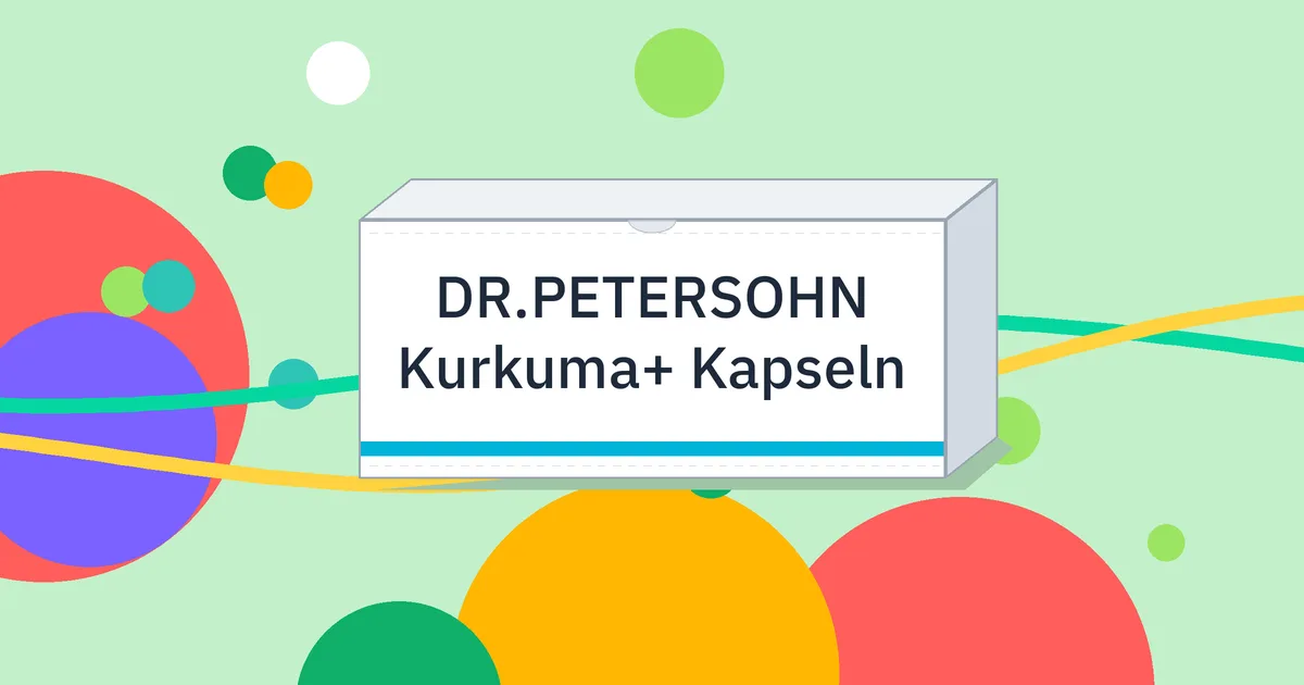 Symbolbild: Packung mit der Aufschrift DR.PETERSOHN Kurkuma+ Kapseln (PZN 20302766) – Verfügbarkeit und Bezug in Apotheken in Frankfurt am Main