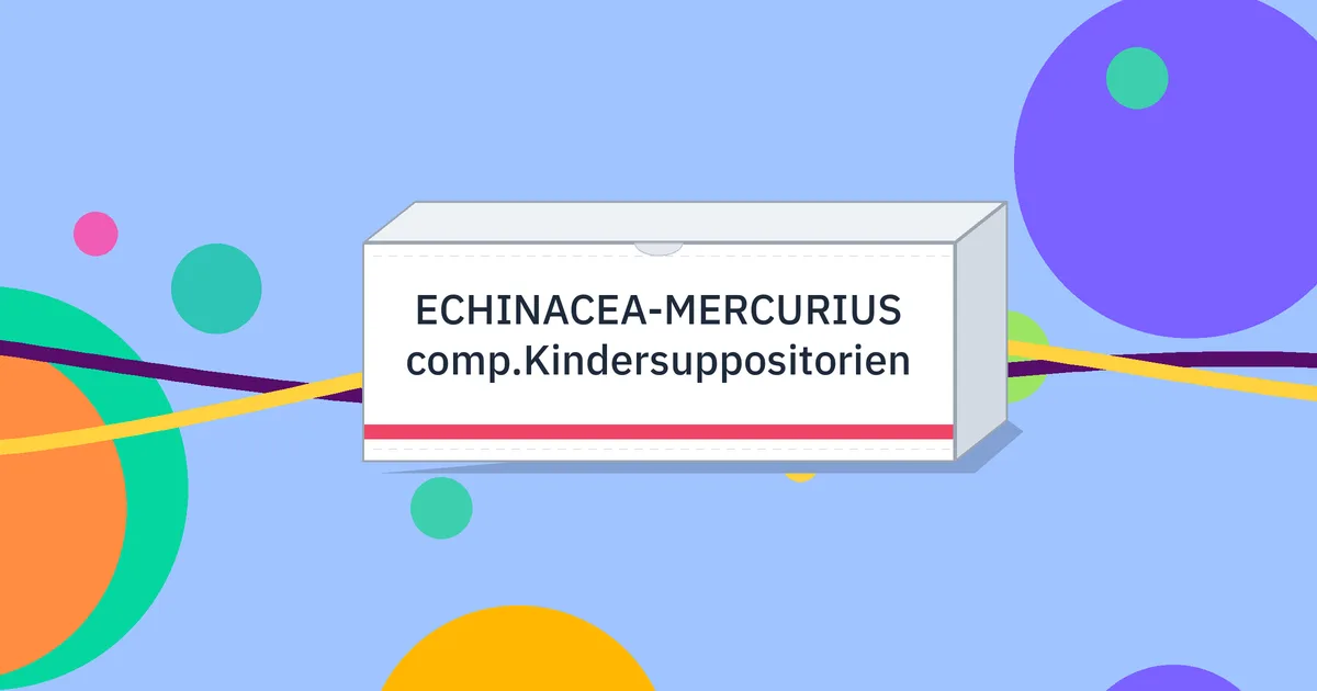 Symbolbild: Packung mit der Aufschrift ECHINACEA-MERCURIUS comp.Kindersuppositorien (PZN 01880799) – Verfügbarkeit und Bezug in Apotheken in Frankfurt am Main