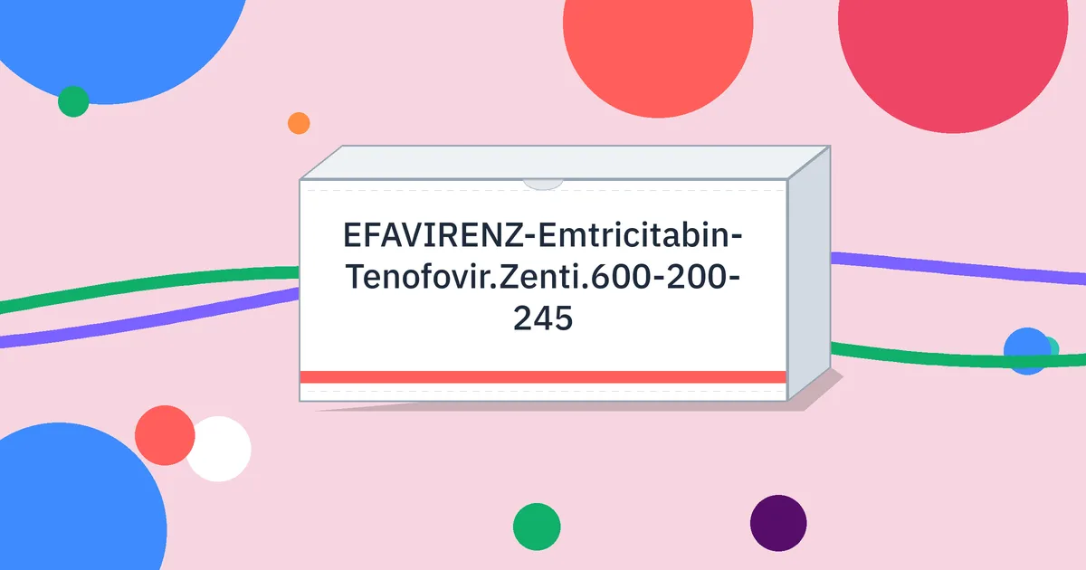 Symbolbild: Packung mit der Aufschrift EFAVIRENZ-Emtricitabin-Tenofovir.Zenti.600-200-245 (PZN 13705469) – Verfügbarkeit und Bezug in Apotheken in Frankfurt am Main