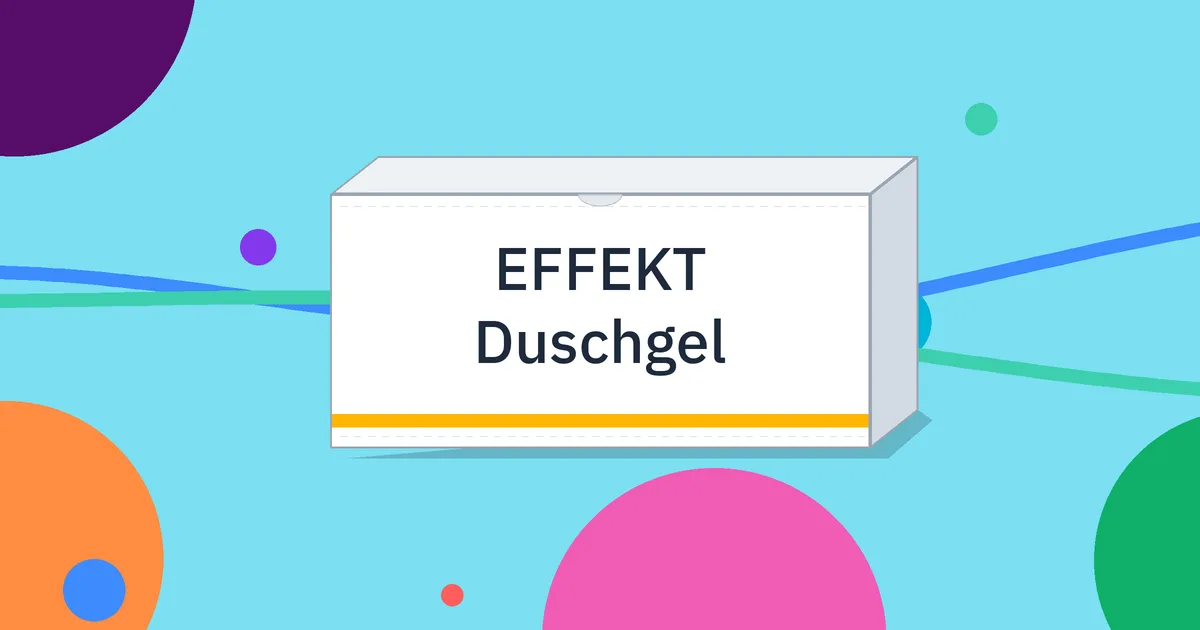 Symbolbild: Packung mit der Aufschrift EFFEKT Duschgel (PZN 10393012) – Verfügbarkeit und Bezug in Apotheken in Frankfurt am Main