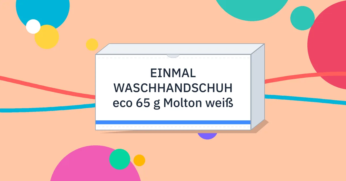 Symbolbild: Packung mit der Aufschrift EINMAL WASCHHANDSCHUH eco 65 g Molton weiß (PZN 12392181) – Verfügbarkeit und Bezug in Apotheken in Frankfurt am Main