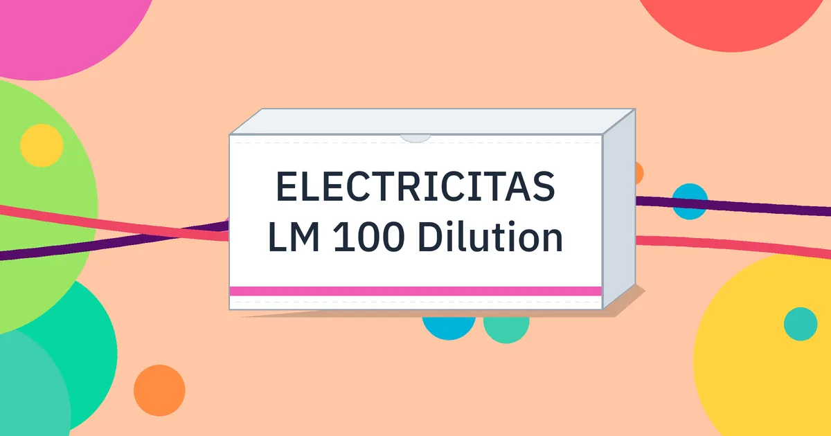 Symbolbild: Packung mit der Aufschrift ELECTRICITAS LM 100 Dilution (PZN 12844677) – Verfügbarkeit und Bezug in Apotheken in Frankfurt am Main