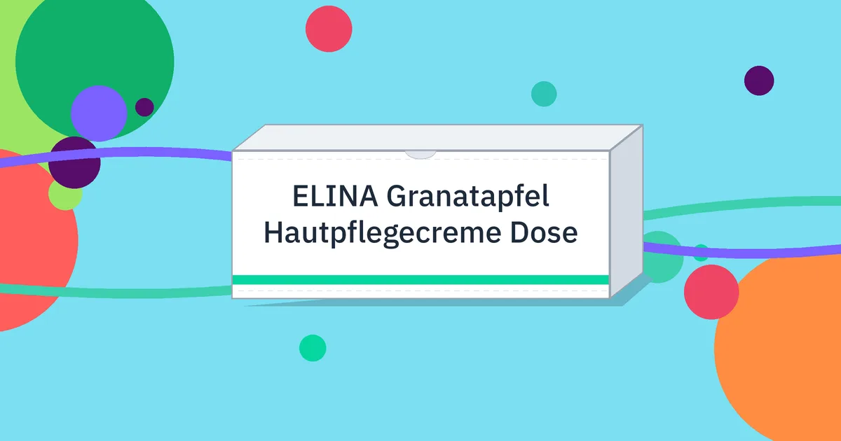Symbolbild: Packung mit der Aufschrift ELINA Granatapfel Hautpflegecreme Dose (PZN 10778864) – Verfügbarkeit und Bezug in Apotheken in Frankfurt am Main