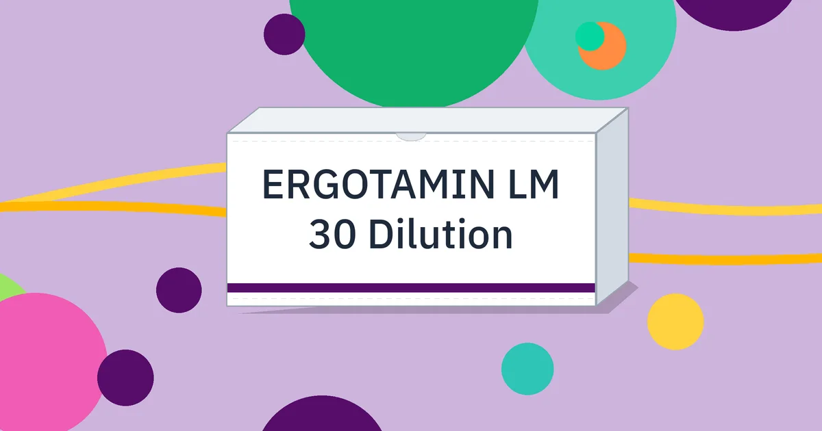 Symbolbild: Packung mit der Aufschrift ERGOTAMIN LM 30 Dilution (PZN 12845085) – Verfügbarkeit und Bezug in Apotheken in Frankfurt am Main