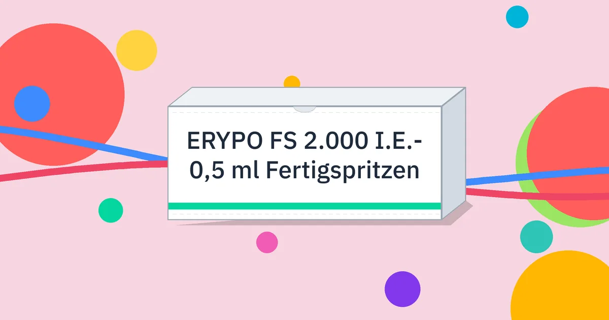 Symbolbild: Packung mit der Aufschrift ERYPO FS 2.000 I.E.-0,5 ml Fertigspritzen (PZN 06301257) – Verfügbarkeit und Bezug in Apotheken in Frankfurt am Main