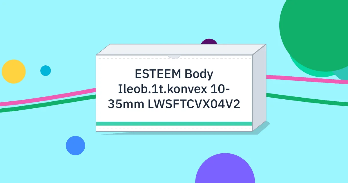 Symbolbild: Packung mit der Aufschrift ESTEEM Body Ileob.1t.konvex 10-35mm LWSFTCVX04V2 (PZN 18837690) – Verfügbarkeit und Bezug in Apotheken in Frankfurt am Main