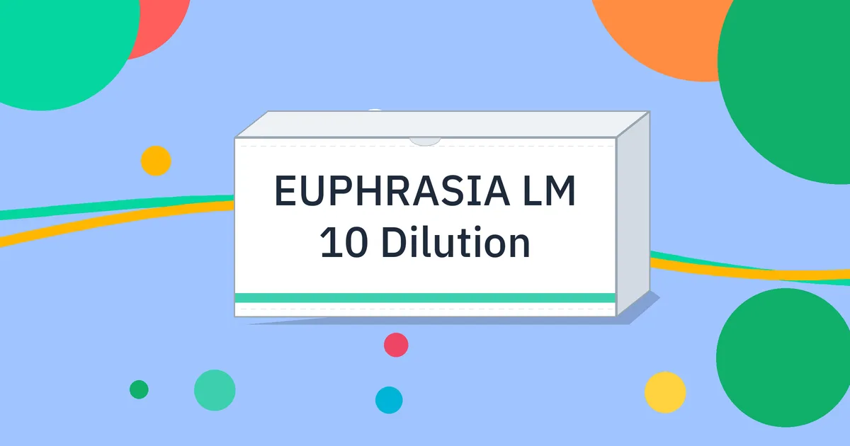 Symbolbild: Packung mit der Aufschrift EUPHRASIA LM 10 Dilution (PZN 12846618) – Verfügbarkeit und Bezug in Apotheken in Frankfurt am Main
