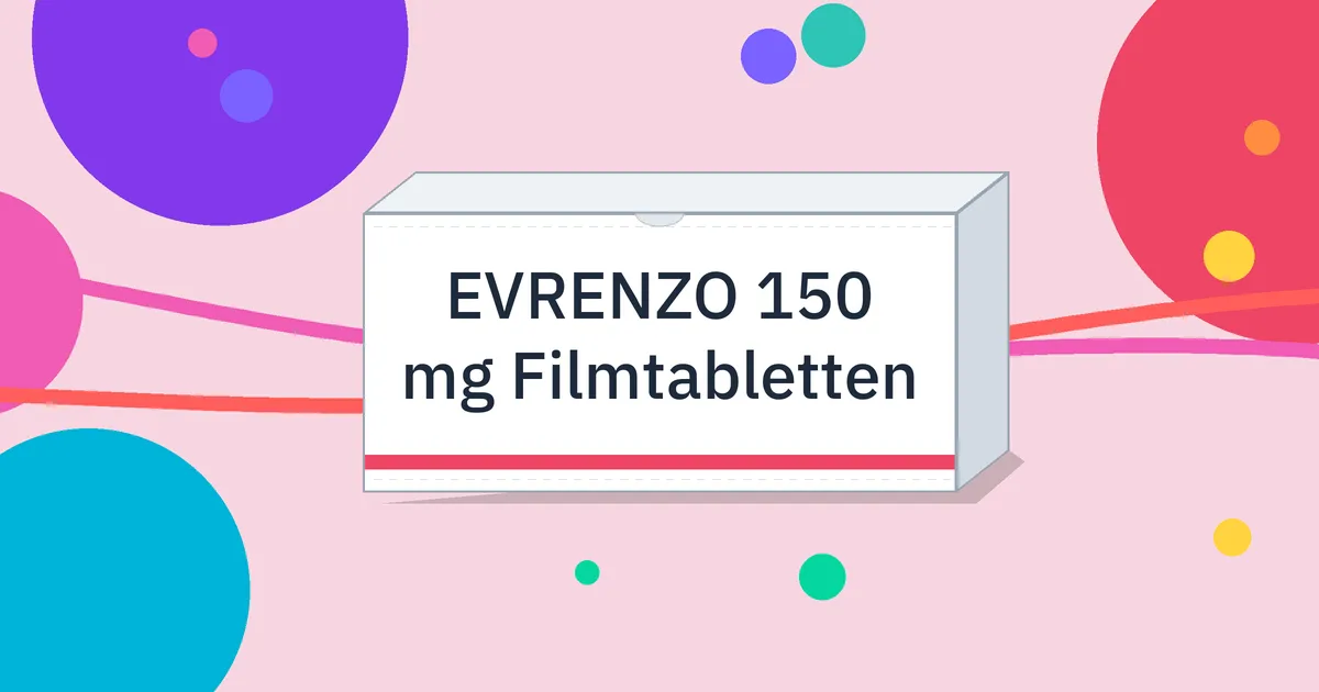 Symbolbild: Packung mit der Aufschrift EVRENZO 150 mg Filmtabletten (PZN 19224274) – Verfügbarkeit und Bezug in Apotheken in Frankfurt am Main
