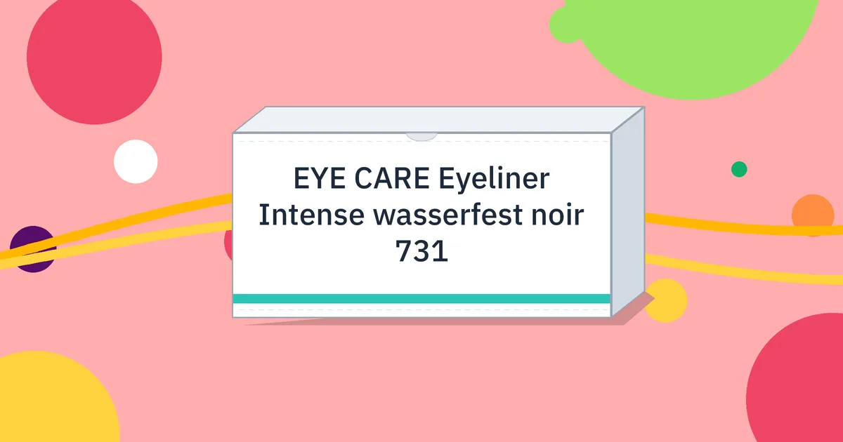 Symbolbild: Packung mit der Aufschrift EYE CARE Eyeliner Intense wasserfest noir 731 (PZN 16954954) – Verfügbarkeit und Bezug in Apotheken in Frankfurt am Main
