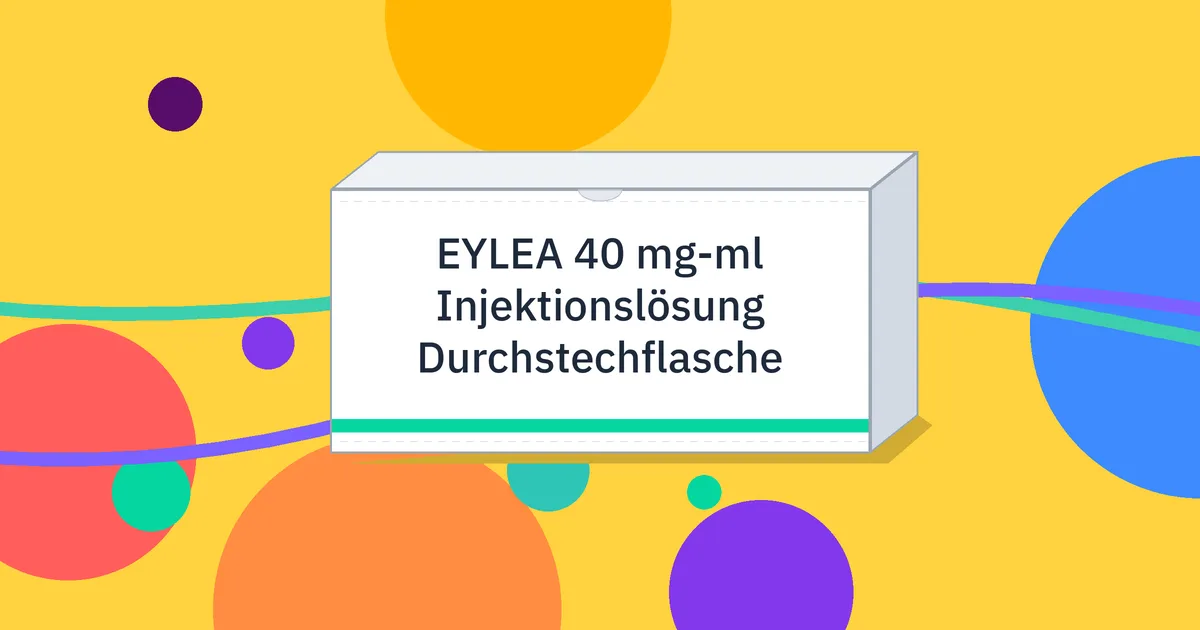 Symbolbild: Packung mit der Aufschrift EYLEA 40 mg-ml Injektionslösung Durchstechflasche (PZN 10712316) – Verfügbarkeit und Bezug in Apotheken in Frankfurt am Main