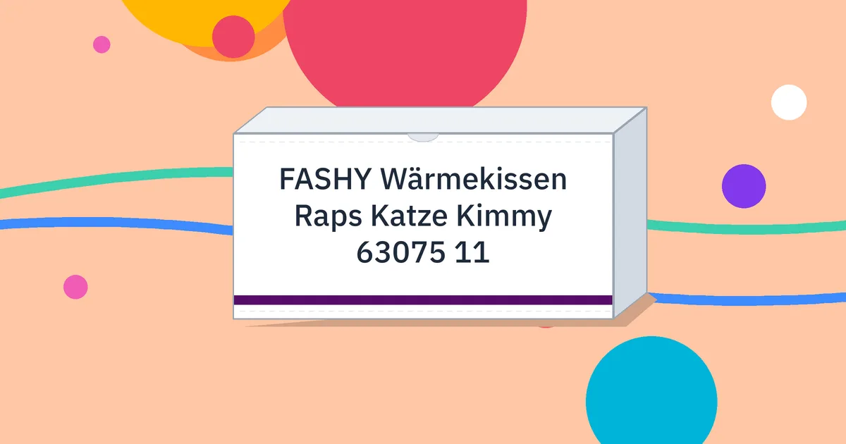 Symbolbild: Packung mit der Aufschrift FASHY Wärmekissen Raps Katze Kimmy 63075 11 (PZN 19136601) – Verfügbarkeit und Bezug in Apotheken in Frankfurt am Main