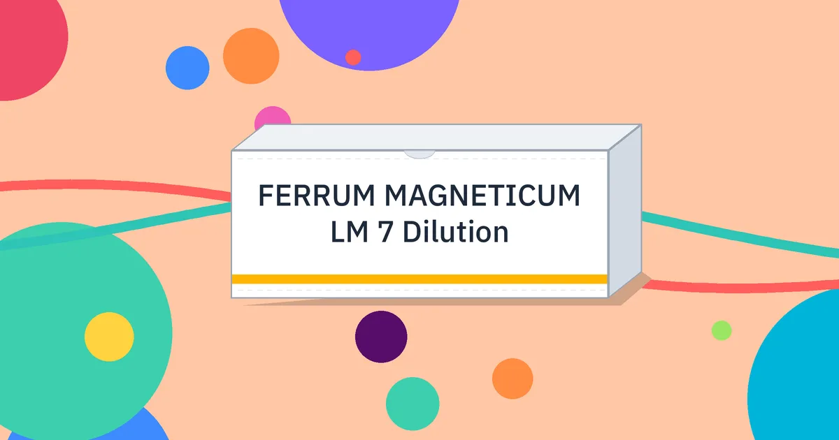 Symbolbild: Packung mit der Aufschrift FERRUM MAGNETICUM LM 7 Dilution (PZN 12849798) – Verfügbarkeit und Bezug in Apotheken in Frankfurt am Main