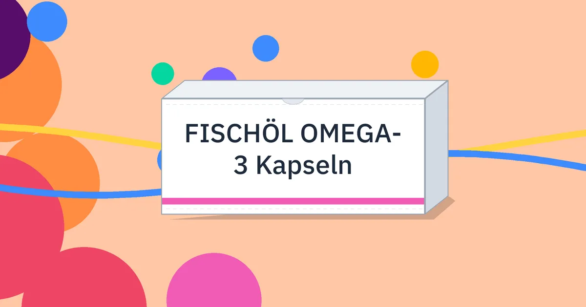 Symbolbild: Packung mit der Aufschrift FISCHÖL OMEGA-3 Kapseln (PZN 12450487) – Verfügbarkeit und Bezug in Apotheken in Frankfurt am Main