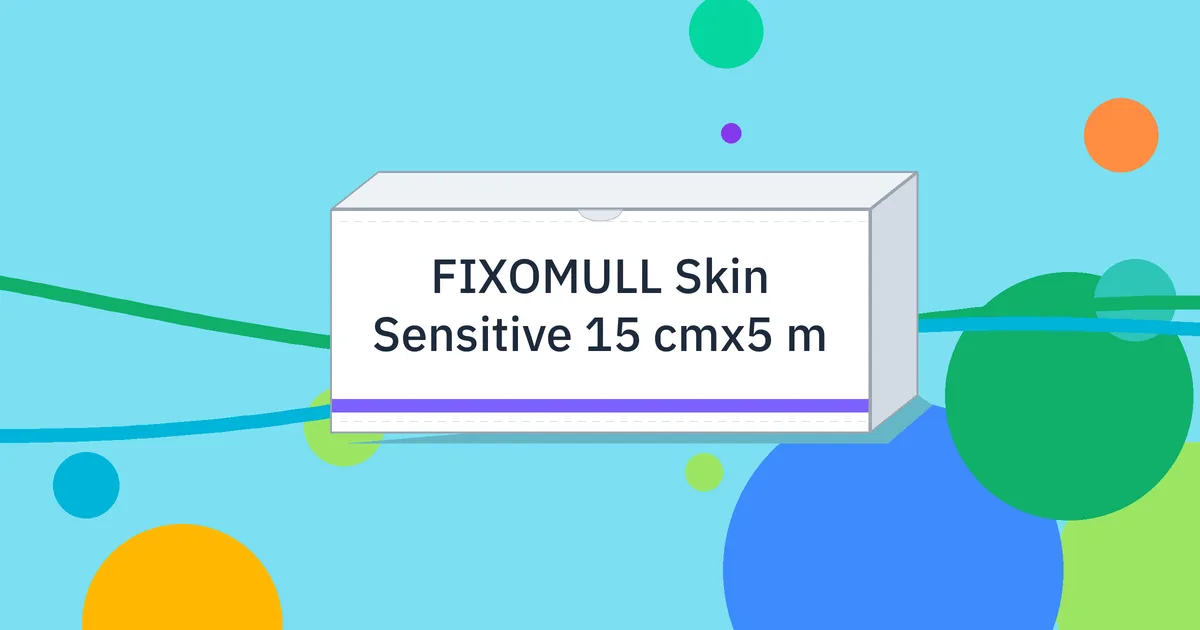 Symbolbild: Packung mit der Aufschrift FIXOMULL Skin Sensitive 15 cmx5 m (PZN 19347568) – Verfügbarkeit und Bezug in Apotheken in Frankfurt am Main