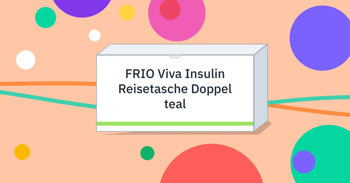 Symbolbild: Packung mit der Aufschrift FRIO Viva Insulin Reisetasche Doppel teal (PZN 18404726) – Verfügbarkeit und Bezug in Apotheken in Frankfurt am Main