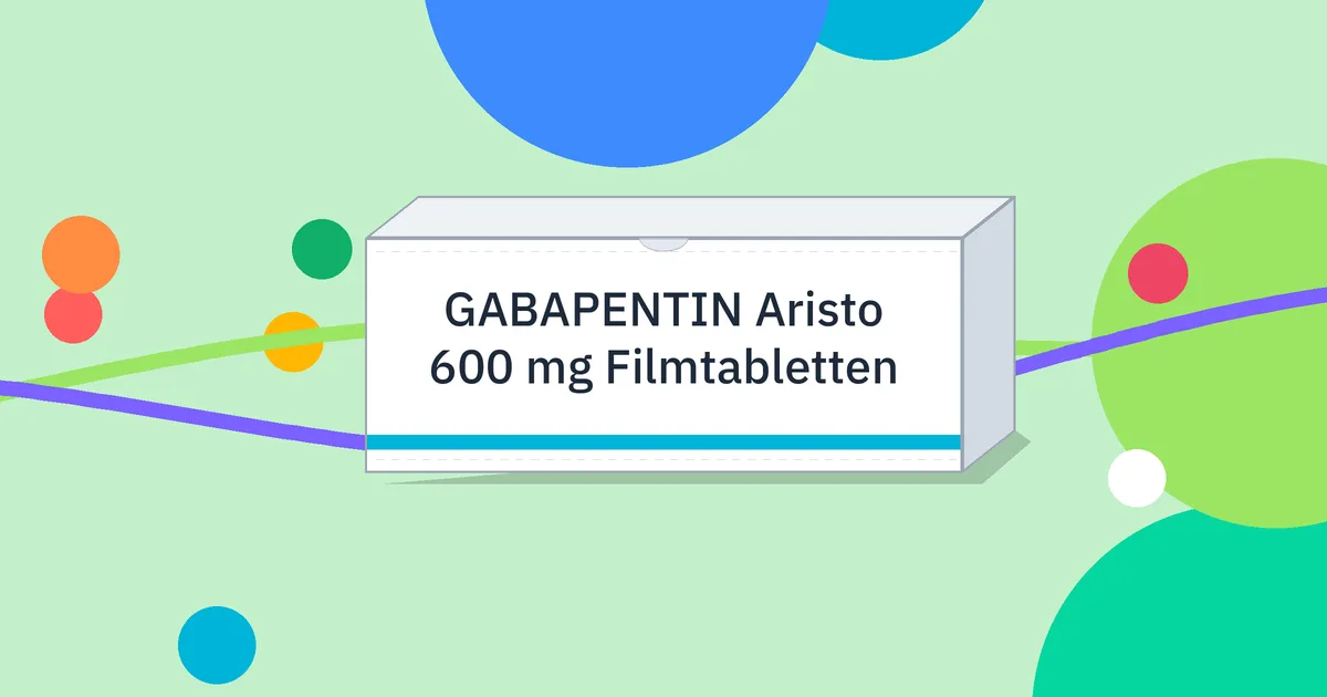 Symbolbild: Packung mit der Aufschrift GABAPENTIN Aristo 600 mg Filmtabletten (PZN 05509435) – Verfügbarkeit und Bezug in Apotheken in Frankfurt am Main